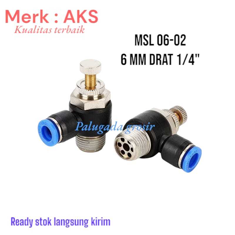 Jual MSL 6-02 One Touch Male Thread Speed Control Fitting Slip Lock ...