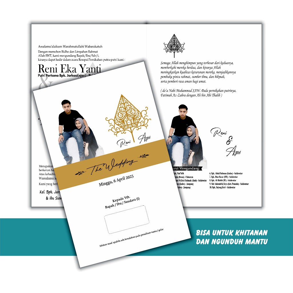 Jual Undangan Pernikahan, Khitanan, Ngunduh Mantu Tema Wayang Model ...