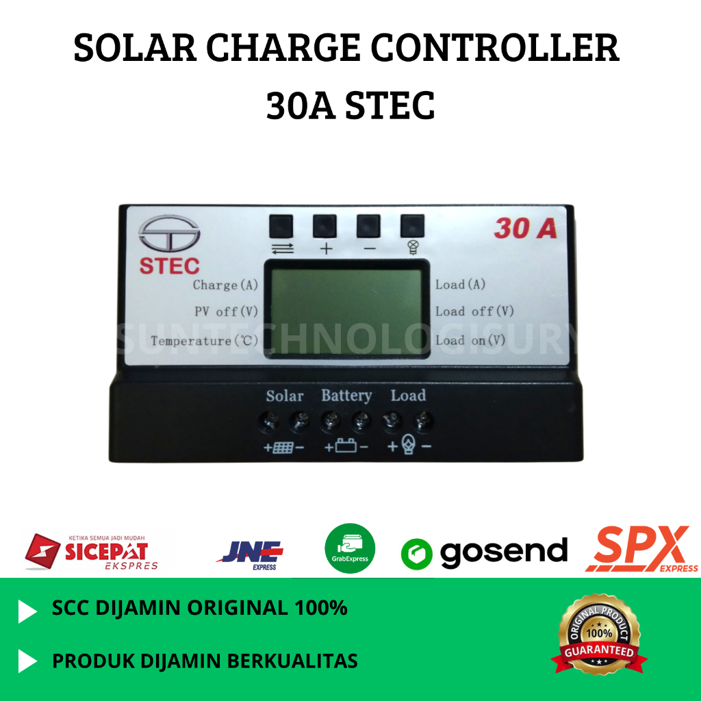 Jual SOLAR CHARGE CONTROLLER STEC | SCC DIGITAL 30A 12V-24V | Shopee ...