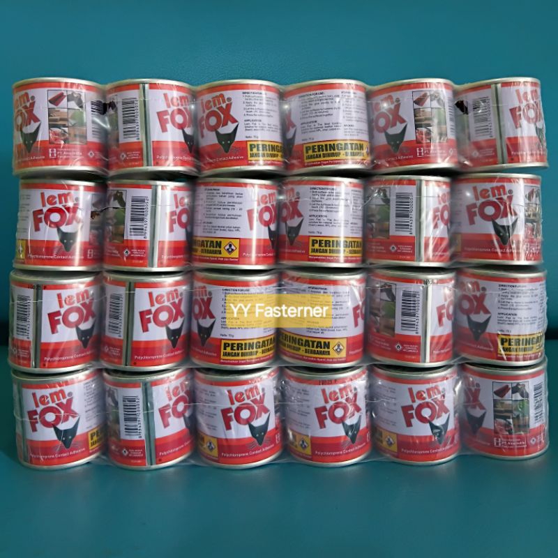Jual 1 Lusin LEM FOX Kaleng Biru / Merah 70 gr | Shopee Indonesia