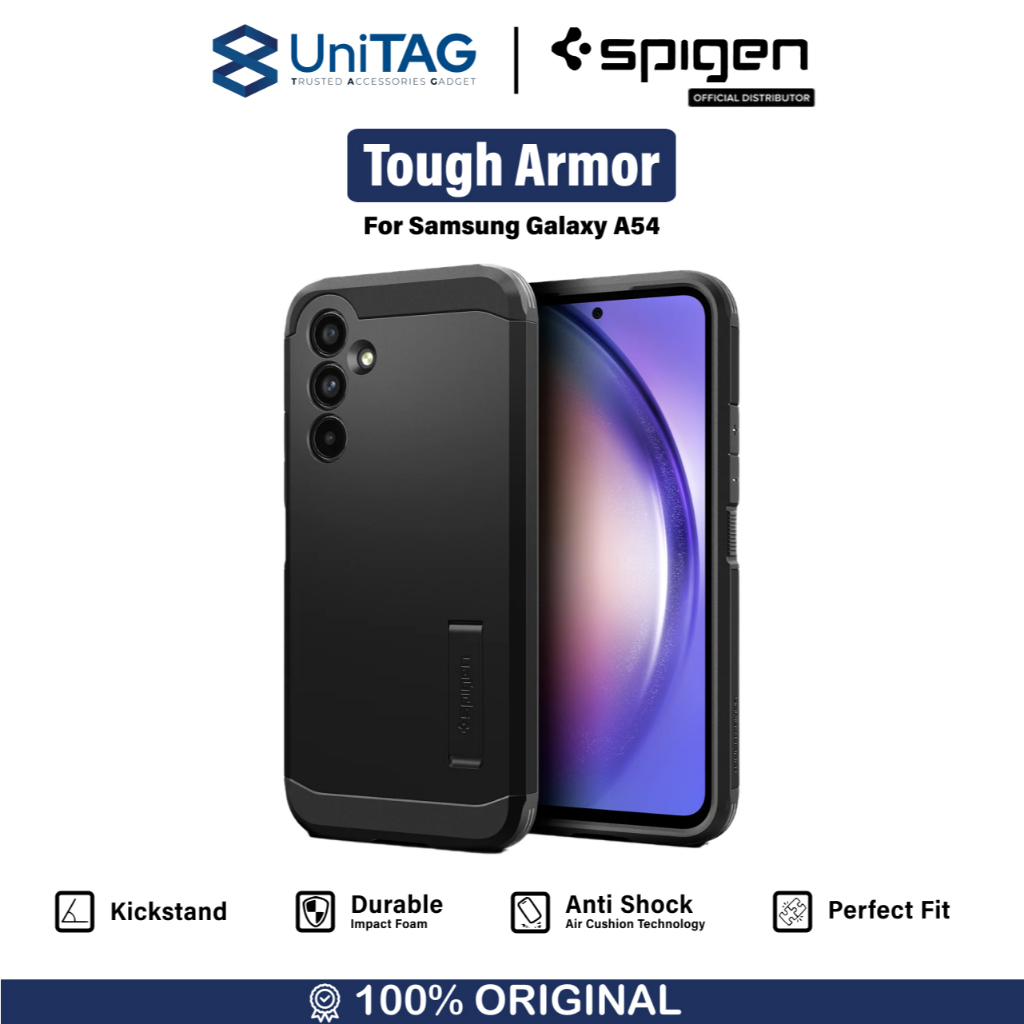 Jual Case Samsung Galaxy A54 Spigen Tough Armor Anti Shock Stand Casing | Shopee Indonesia