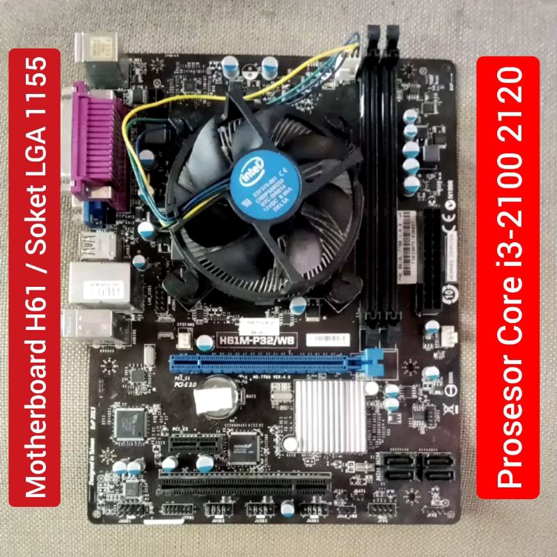 Jual Motherboard H61 Paketan Prosesor Core i3-2100 2120 | Shopee Indonesia