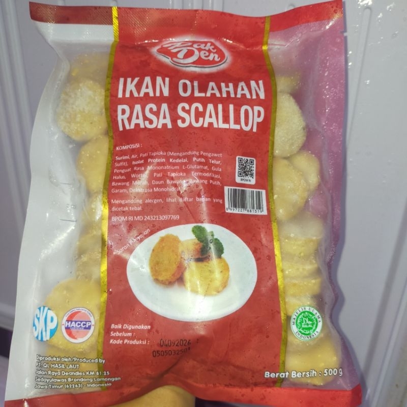 Jual PAKDEN SCALLOP 500GR | Shopee Indonesia