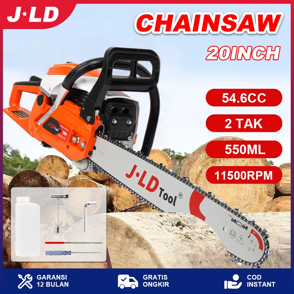 Jual JLD Mesin Potong Kayu 20INCH Mesin Sinso Chainsaw 54.6cc 2tak ...