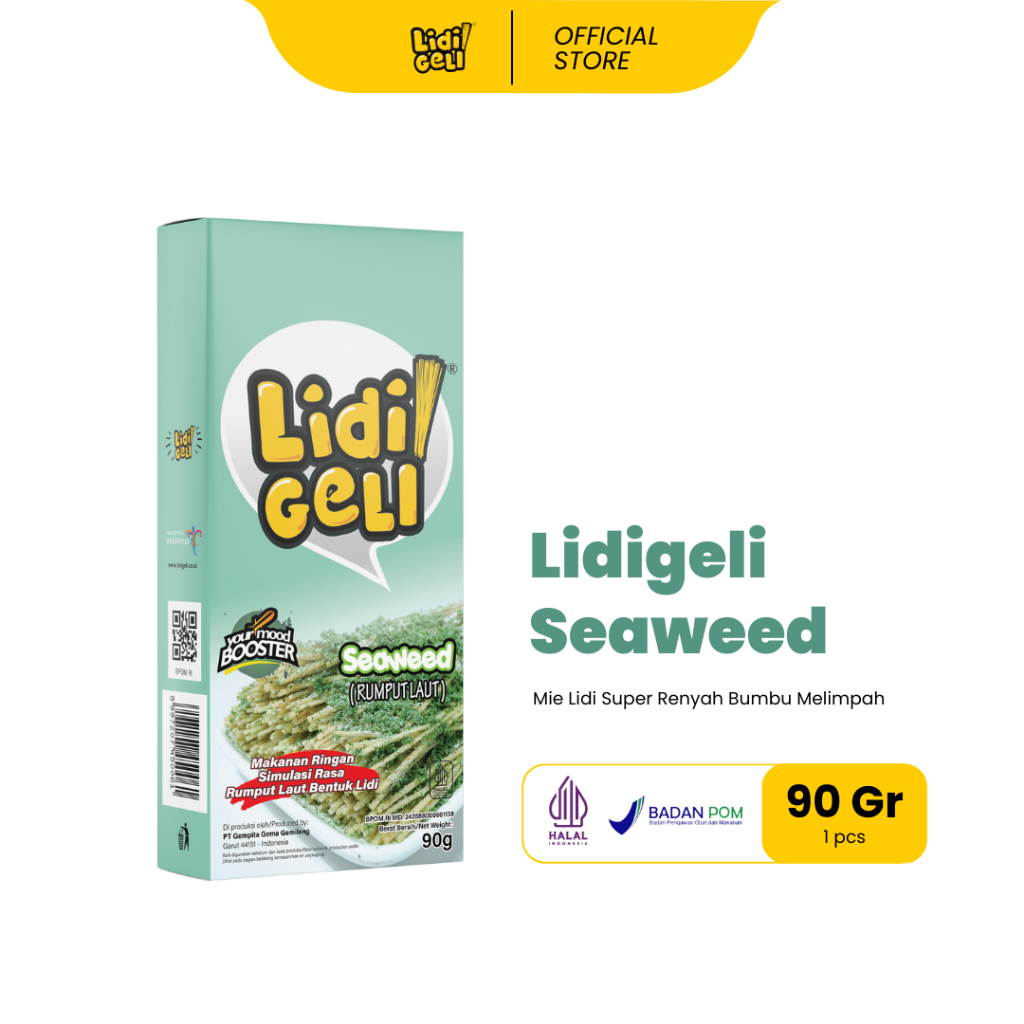 Jual Lidi Geli - Mie Lidi Rasa Seaweed 90gr | Shopee Indonesia