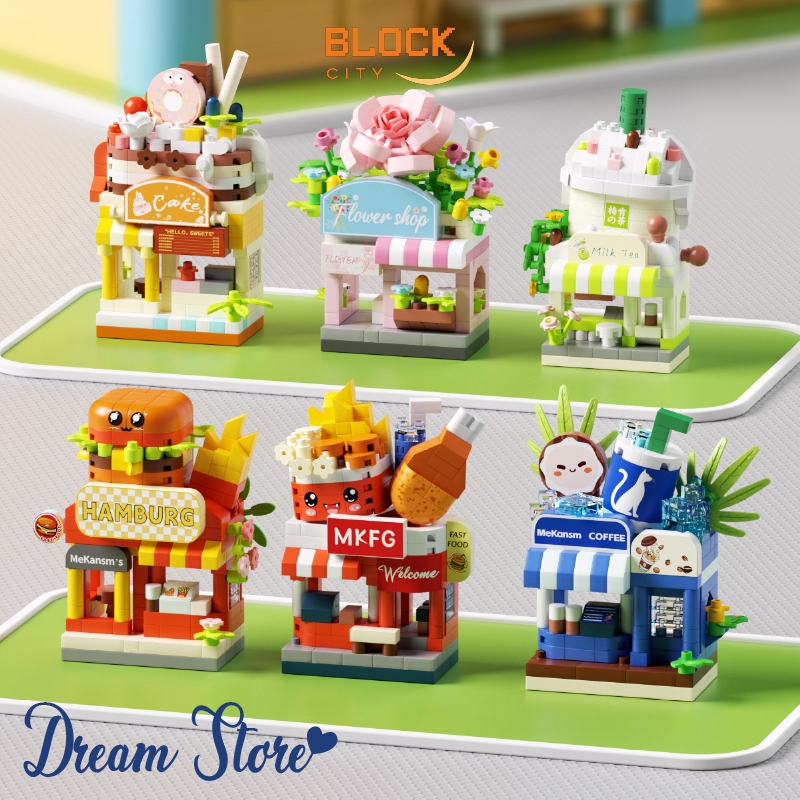 Jual Block City-Mksm New Mini Street Store View Puzzle Block Mainan ...