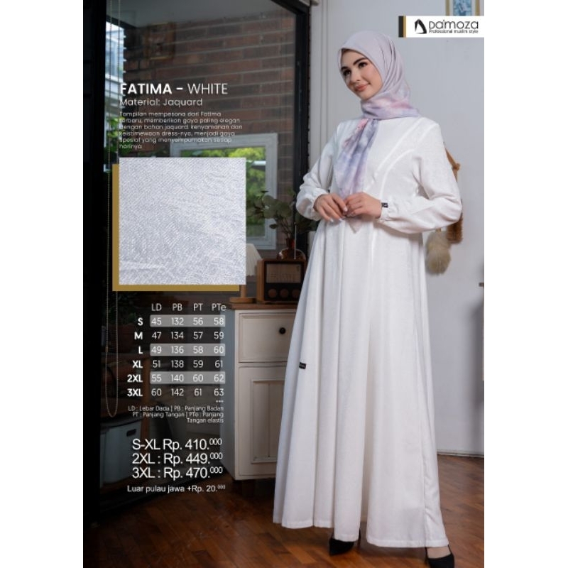 Jual MUTIF FATIMA - WHITE by DAMOZA TRRBARU 2025 | Shopee Indonesia