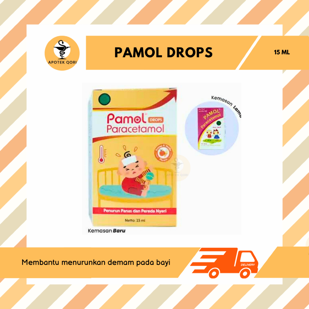 Jual PAMOL DROPS 15 ML/PARACETAMOL/DEMAM NYERI BAYI | Shopee Indonesia