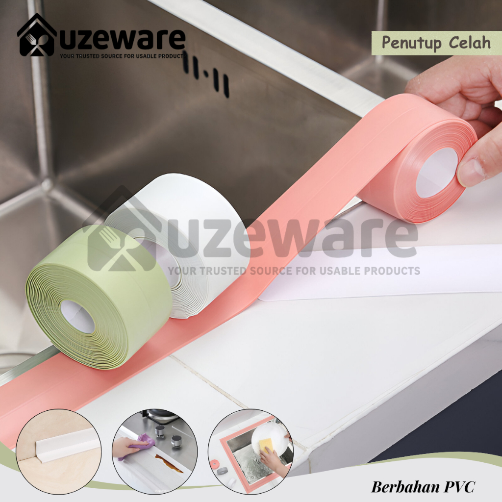 Jual Uzeware Seal Tape Protection Penutup Celah Siku Wastafel Dapur ...