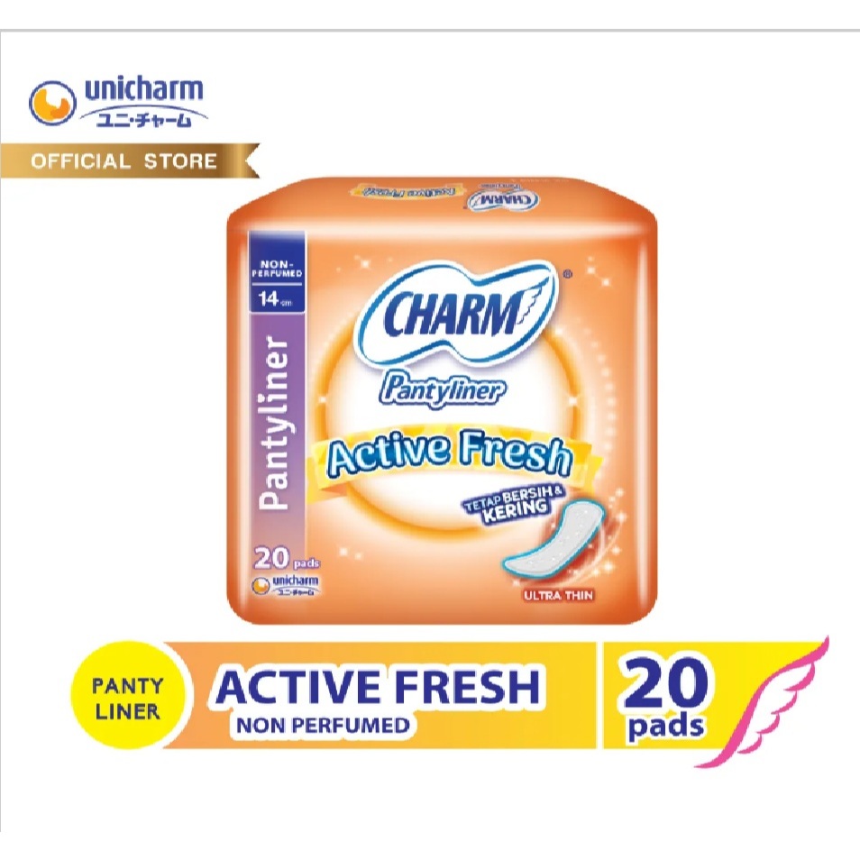 Jual Charm Pure Style Pantyliner Active Fresh Non Perfumed 20 pads ...
