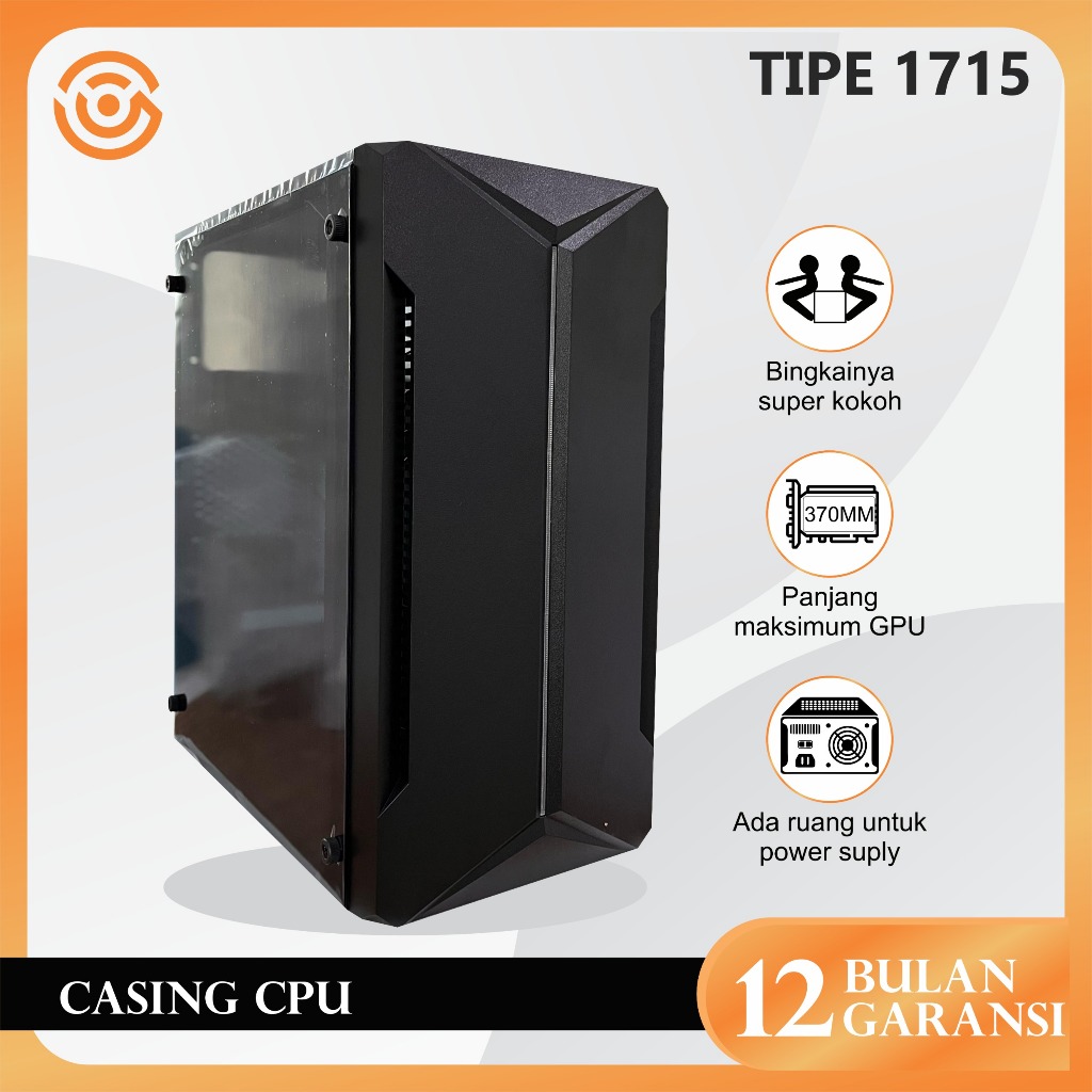 Jual Voc Casing CPU Gaming 1715 M-ATX, RGB Front LED, 1x Fan – Stylish ...