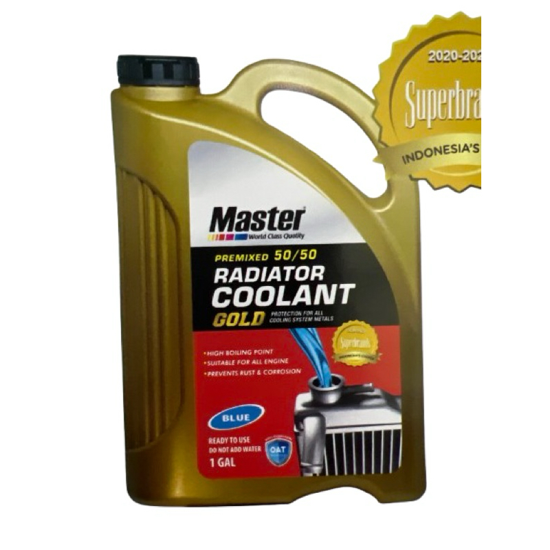Jual Air Radiator Master Radiator Coolant GOLD 50/50 4 Liter | Shopee ...