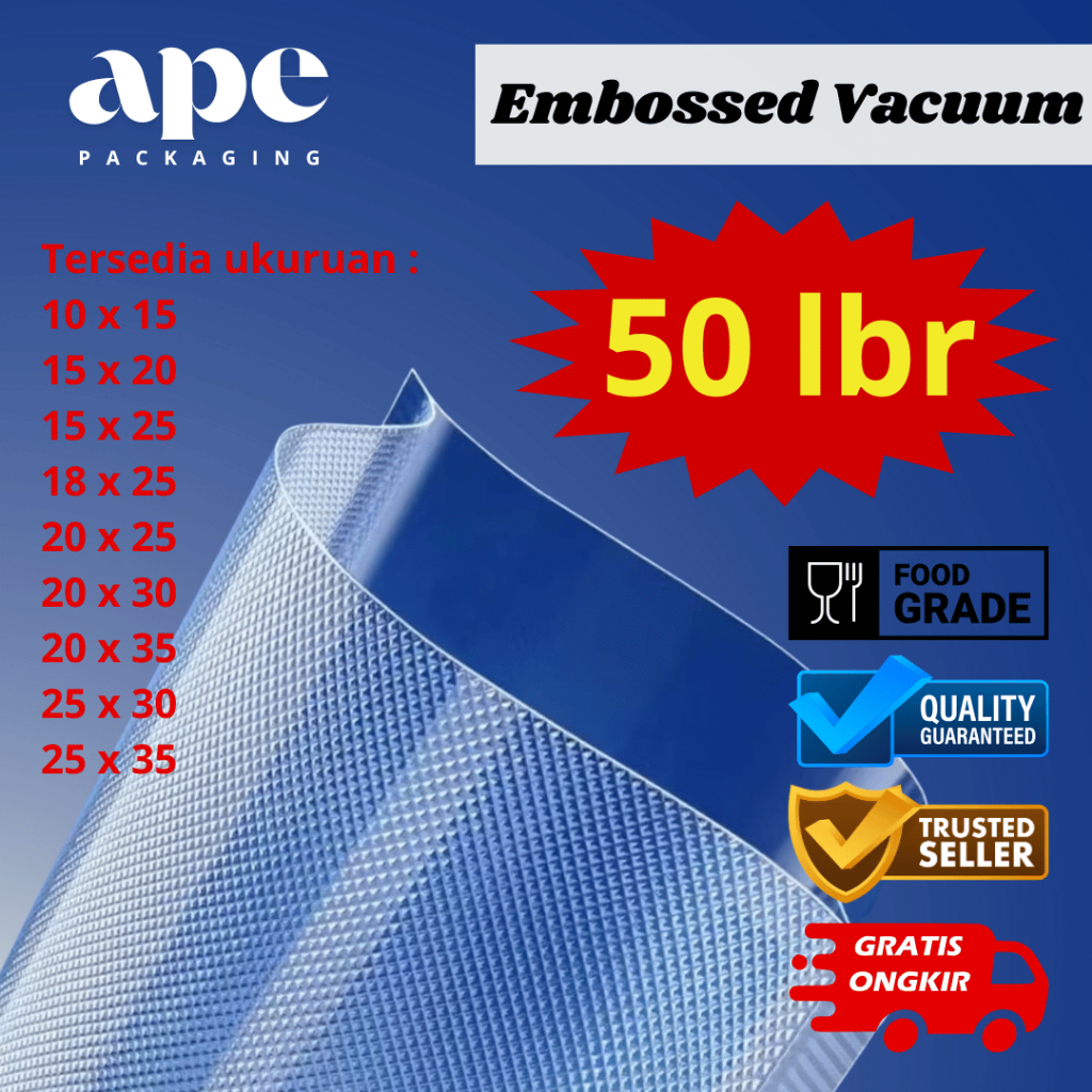 Jual 50 pcs Plastik Vakum Makanan Frozen Embos Plastic Vacuum Frozen ...