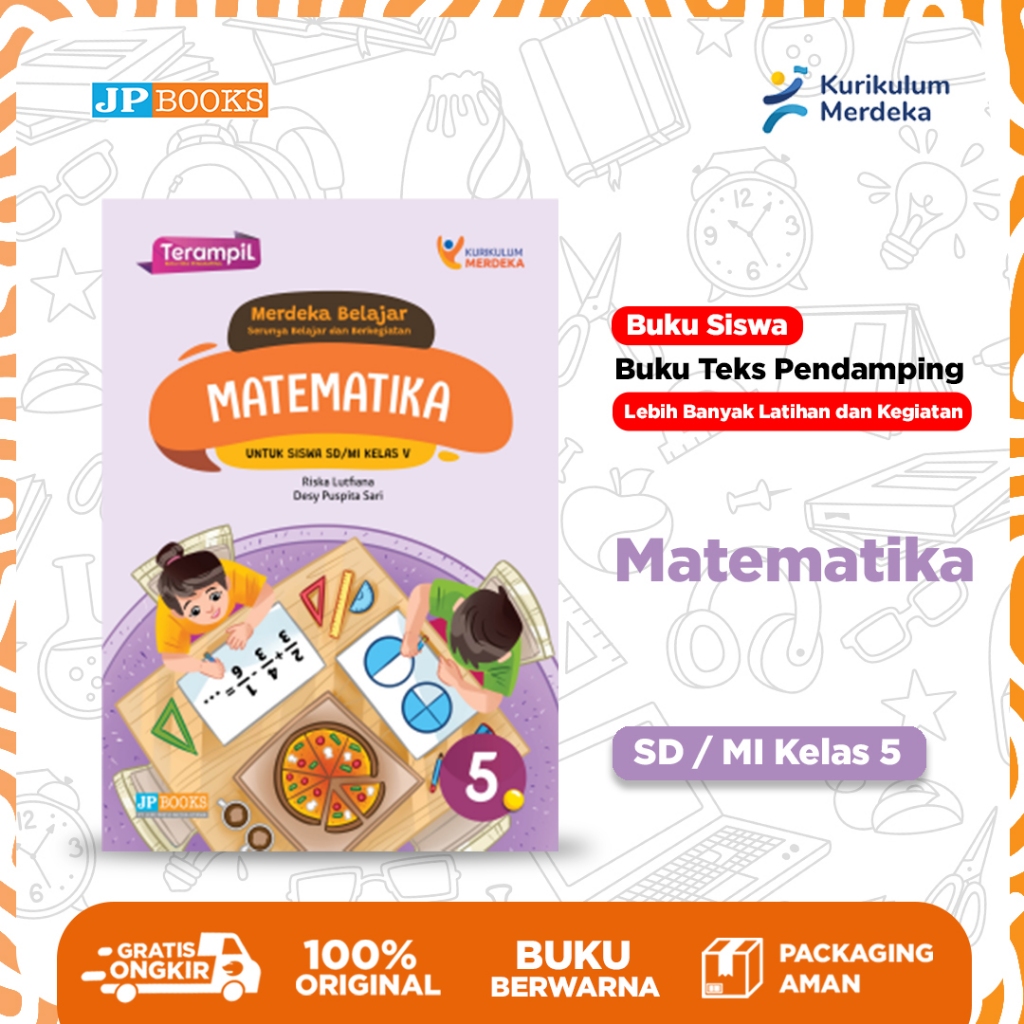 Jual JP Books – Buku Teks Siswa Pendamping Terampil Kurmer Sekolah Matematika Sd Kelas 5 ...