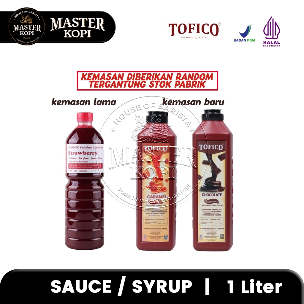 Jual Tofico Topping Sauce / Aneka Rasa Topping Botol Plastik 1 Liter ...