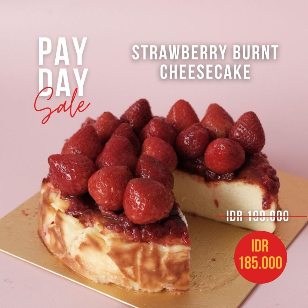 Jual STRAWBERRY BURNT CHEESECAKE - Birthday Cake / Kue Keju / Hampers ...