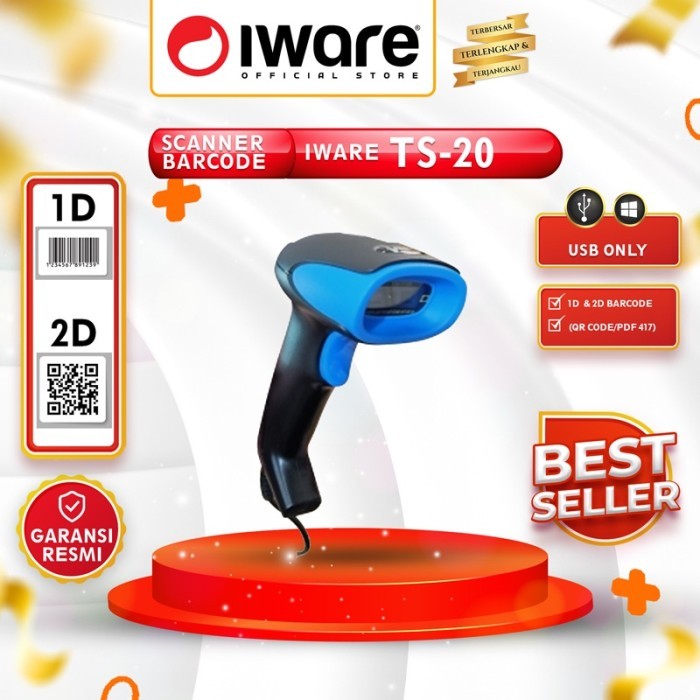 Jual BARCODE SCANNER IWARE 2D TS-20 USB ONLY | Shopee Indonesia