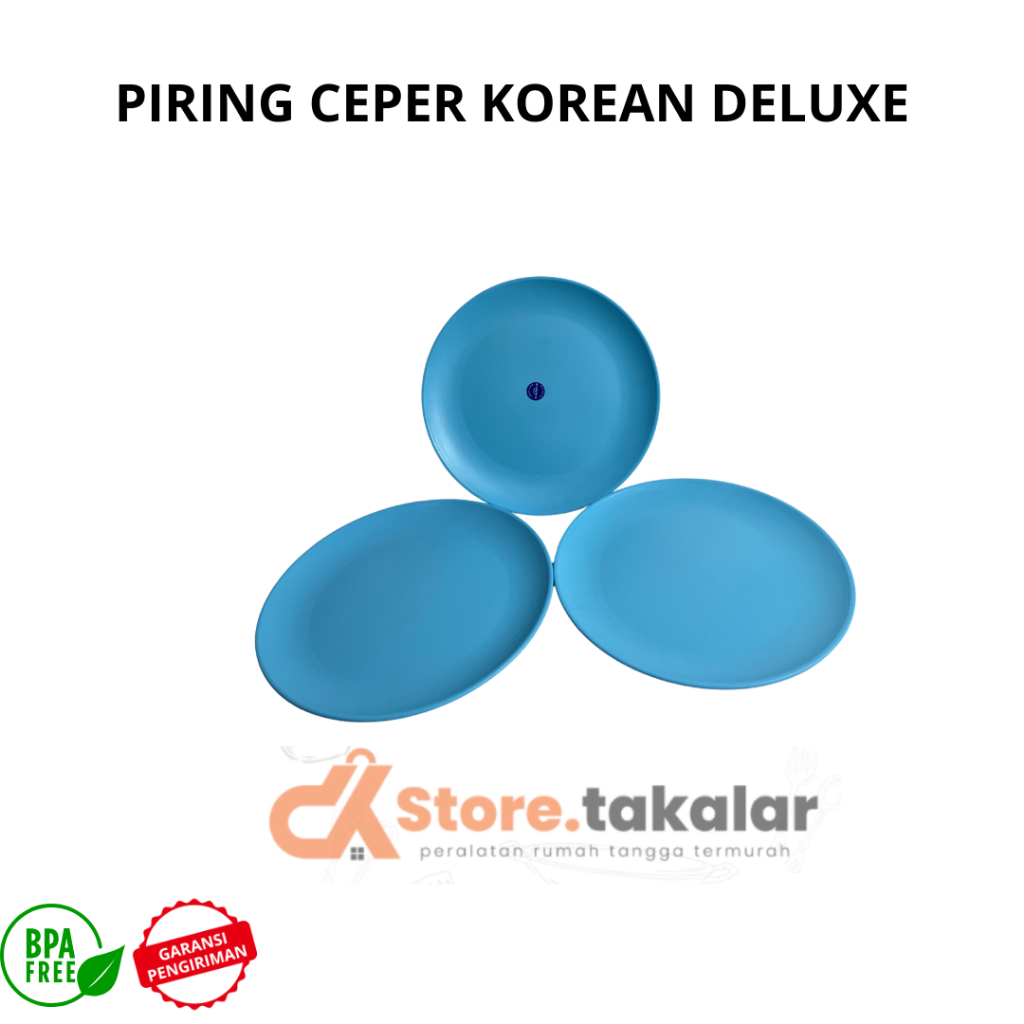 Jual Piring ceper 26 korean / piring saji piring bulat/piring tebal ...