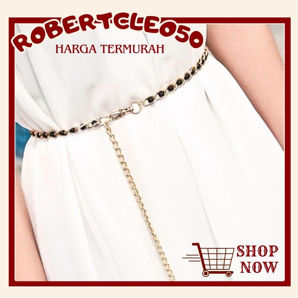 Jual Ikat Pinggang Wanita Sabuk Belt Rantai Cantik Kualitas Premium Perempuan Rantai Mutiara ...