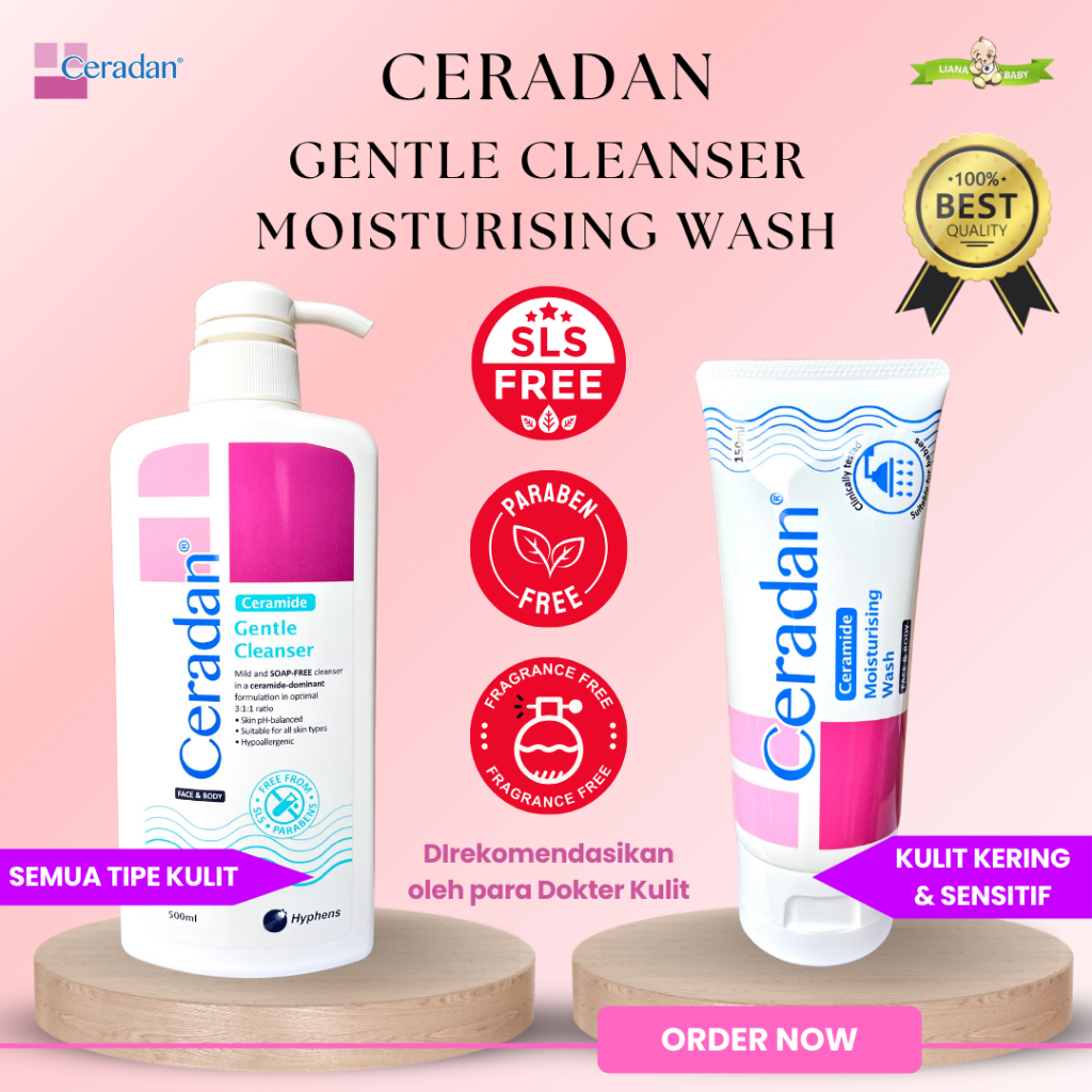 Jual PERA556 CERADAN SABUN MUKA DAN BADAN GENTLE CLEANSER FACE AND BODY ...
