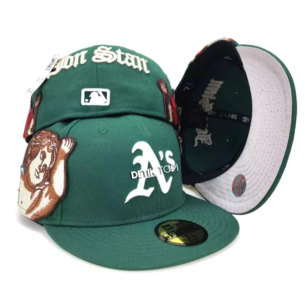 Jual Topi Fitted Oakland Green Jon Stan Kids Bordir Build Up Caps Fit ...