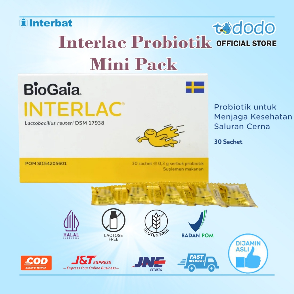 Jual INTERLAC 30 Sachet @0.3G untuk Menjaga Kesehatan Saluran ...