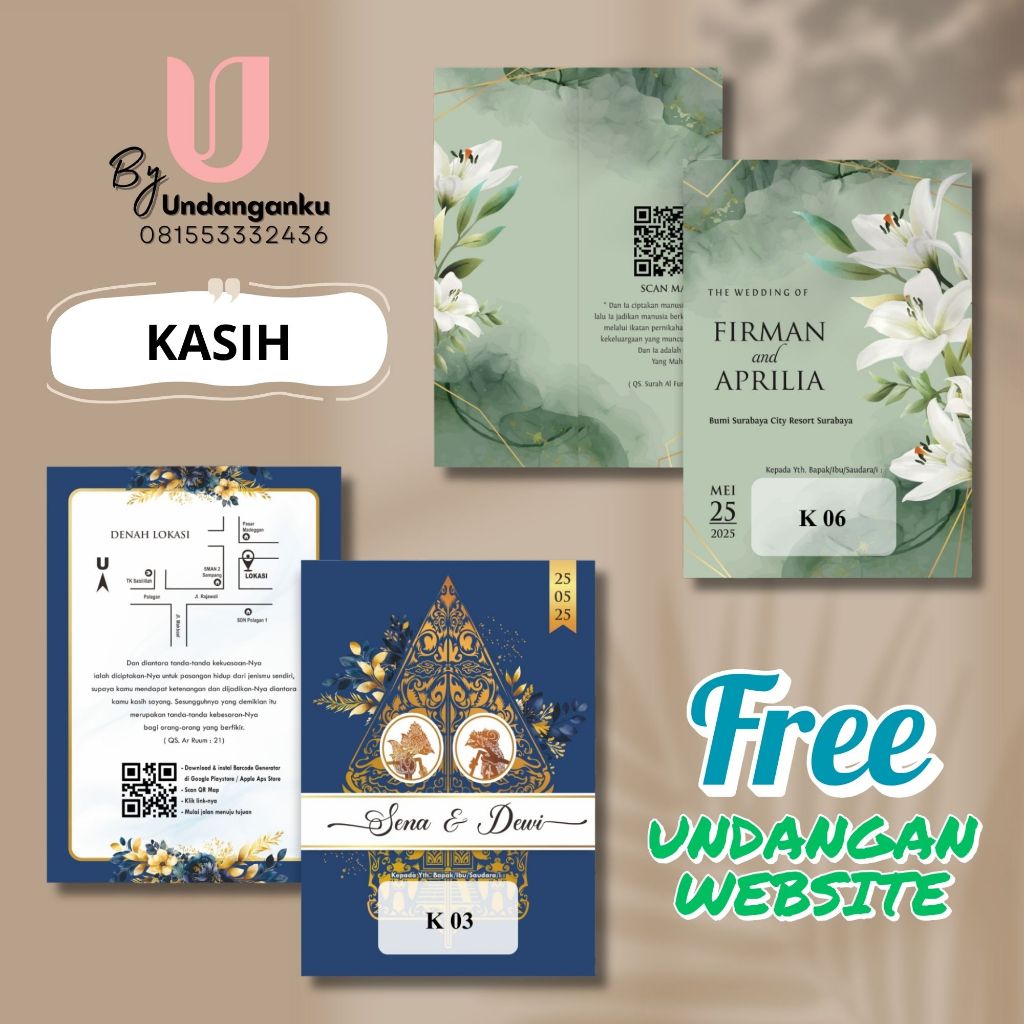 Jual UNDANGAN PERNIKAHAN CETAK | UNDANGAN AESTHETIC FLORAL | UNDANGAN ...