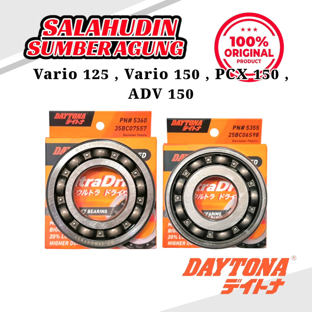 Jual Bearing Laher Kruk As DAYTONA Vario 125 150 Pcx Adv 6207 6305 15 Mm High Speed C3 | Shopee ...
