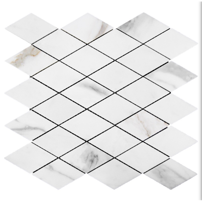 Jual Calacatta Gold Diamond / Wajik Marble Mosaic Floor Wall Tile ...