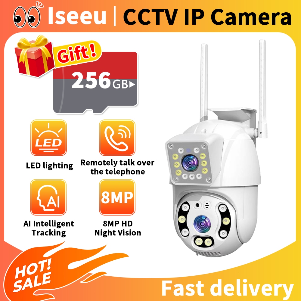Jual 【Gift 256G SD】V360 SA4 Dual Lwns cctv wifi jarak jauh lewat hp 360 ...