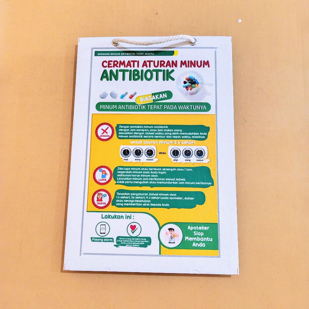 Jual Hard Poster Cermati Aturan Minum Antibiotik - Poster Farmasi ...