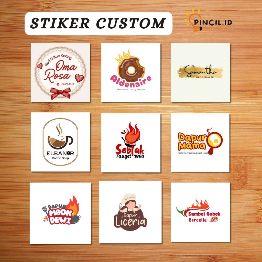 Jual Cetak Stiker Kotak Custom, Stiker Square Lucu & Estetik, Stiker ...