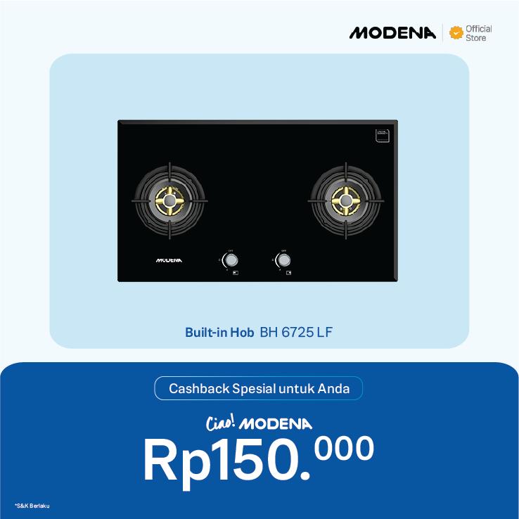 Jual MODENA Built-in Gas Hob - BH 6725 LF | Shopee Indonesia