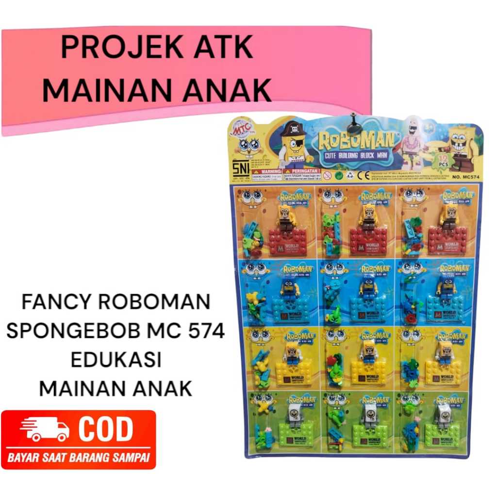 Jual Maianan Anak Minifigure Karakter Lego Spongebob Unik Dan Lucu MC574 | Shopee Indonesia