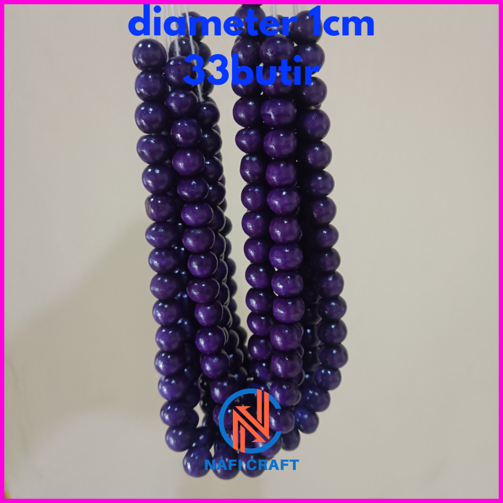 Jual manik kayu bulat 1cm | monte bulat kayu diameter 1cm | Shopee ...