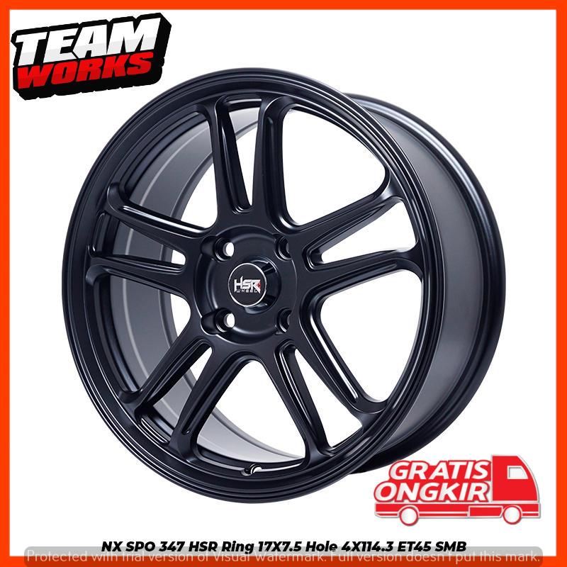Jual VELG HSR NX SPO R17 BLACK LEBAR 7,5 LUBANG 4X114,3 MOBIL ACCORD VTI MAESTRO PROTON VELAG ...