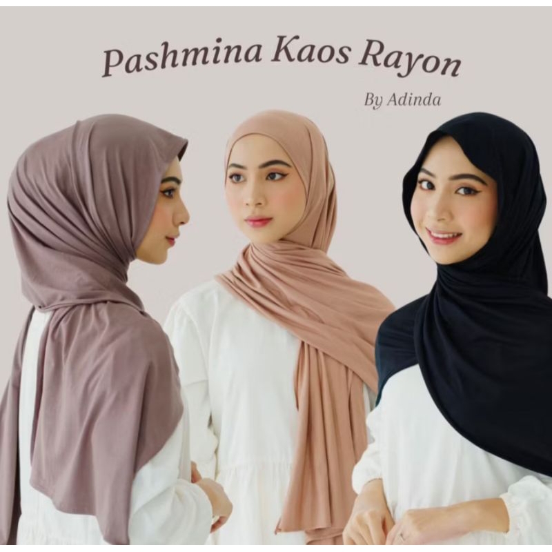 Jual PASMINA KAOS RAYON PREMIUM/PASMINA KEKINIAN MELEYOT JAHIT TEPI ...