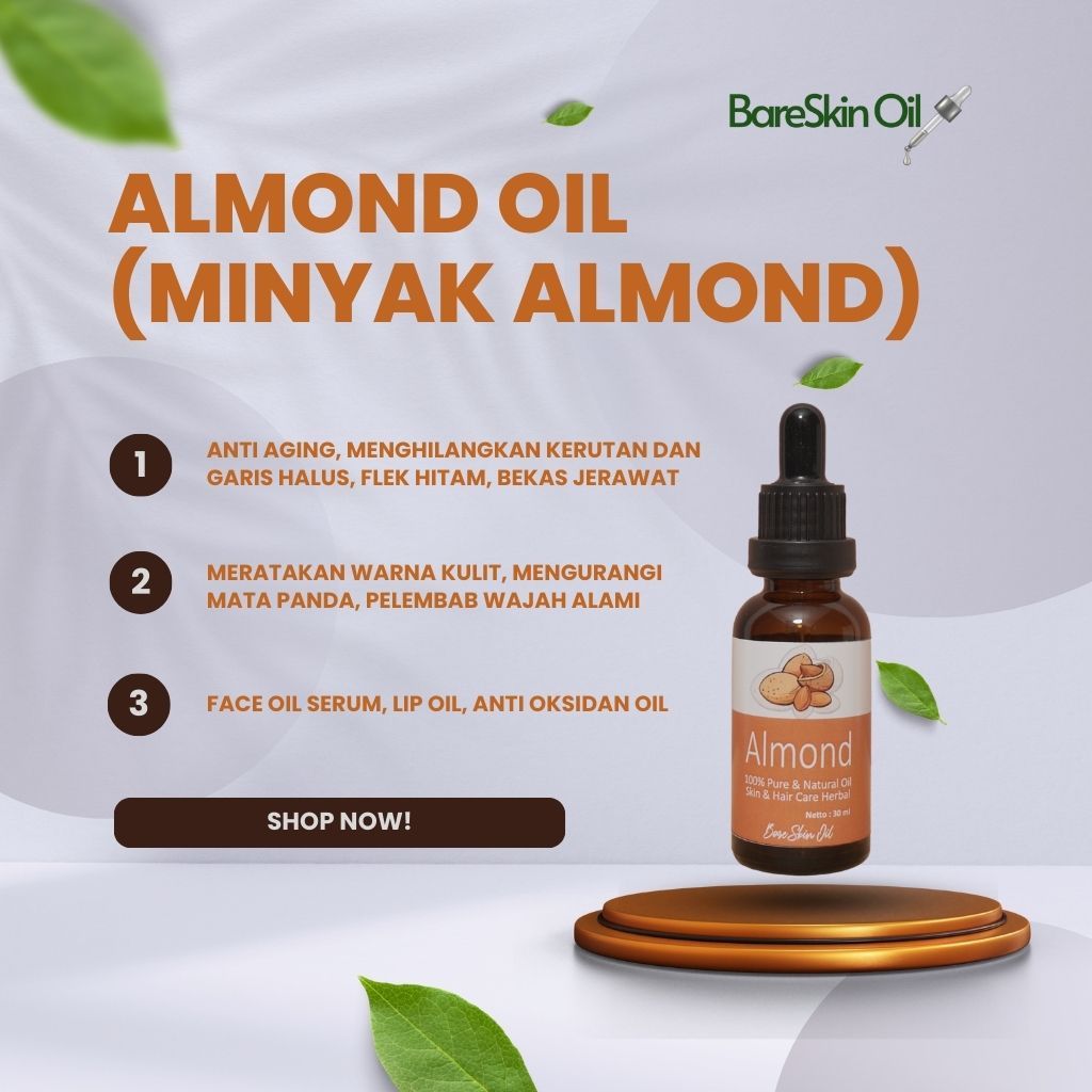 Jual ALMOND OIL (MINYAK ALMOND) Anti Aging Menghilangkan Kerutan dan ...