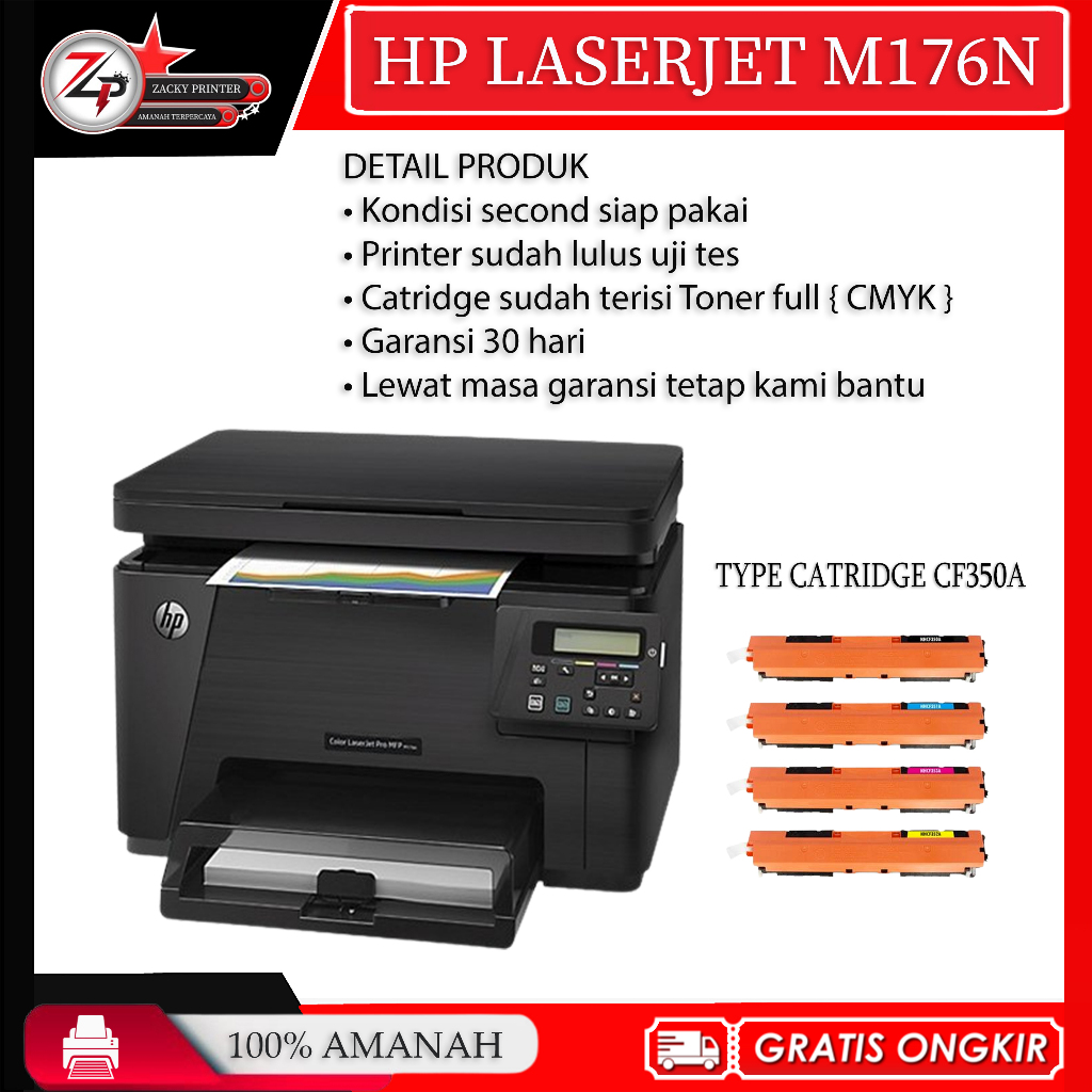 Jual Printer hp Color laserjet Pro M176n Printer Laser Color Warna foto ...