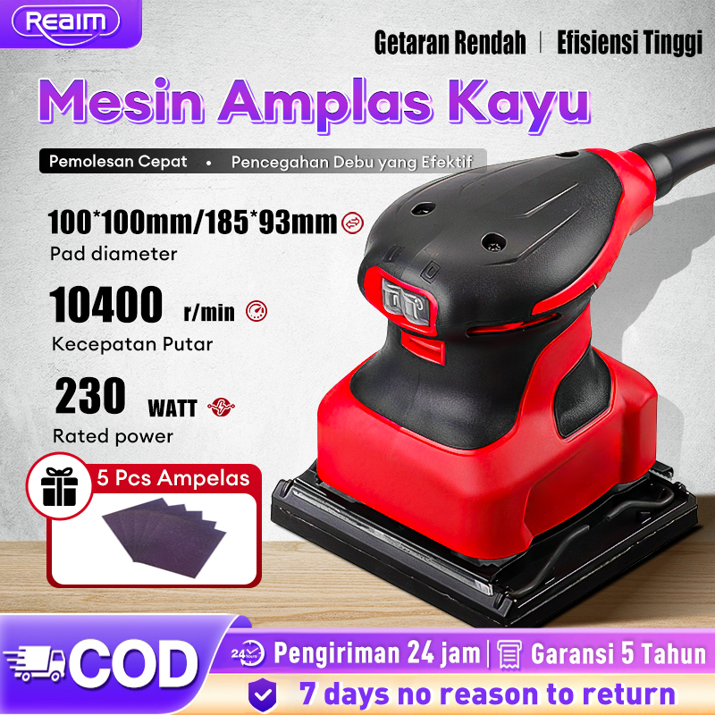 Jual REAIM Mesin Amplas Kayu 230W Listrik Motor Tembaga / Poles Kayu ...