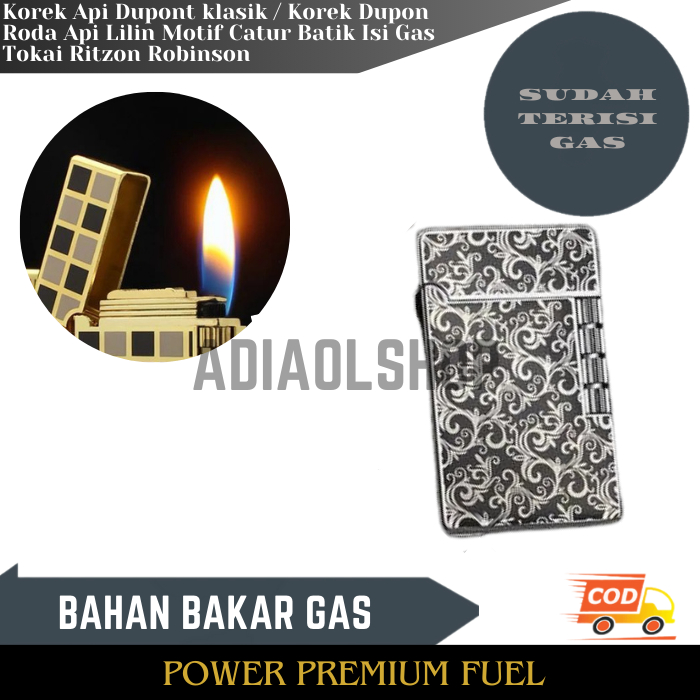 Jual Korek Api Dupont klasik / Korek Dupon Roda Api Lilin Motif Catur ...