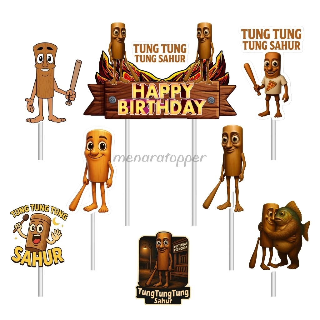 Jual Toper kue anomali / tungtungsahur / barelina cappucino/ Toper cake ...