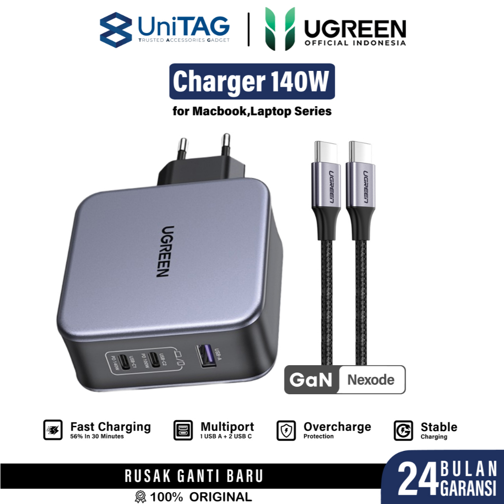 Jual Kepala Charger for iPhone Samsung iPad Macbook UGREEN Adaptor ...