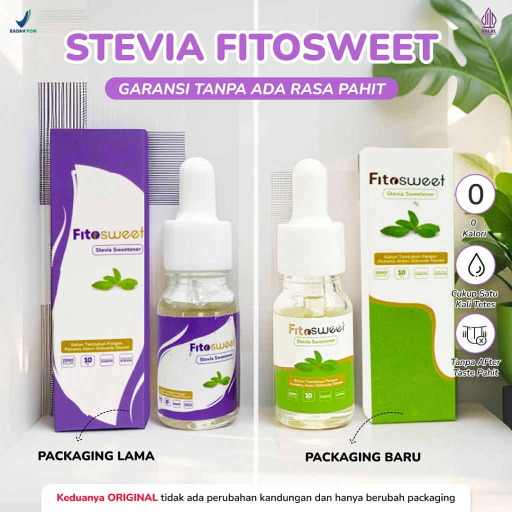 Jual [8.8 Fitozlim Big Deal – Diskon 50%] FitoSweet Stevia 5ml Tetes ...