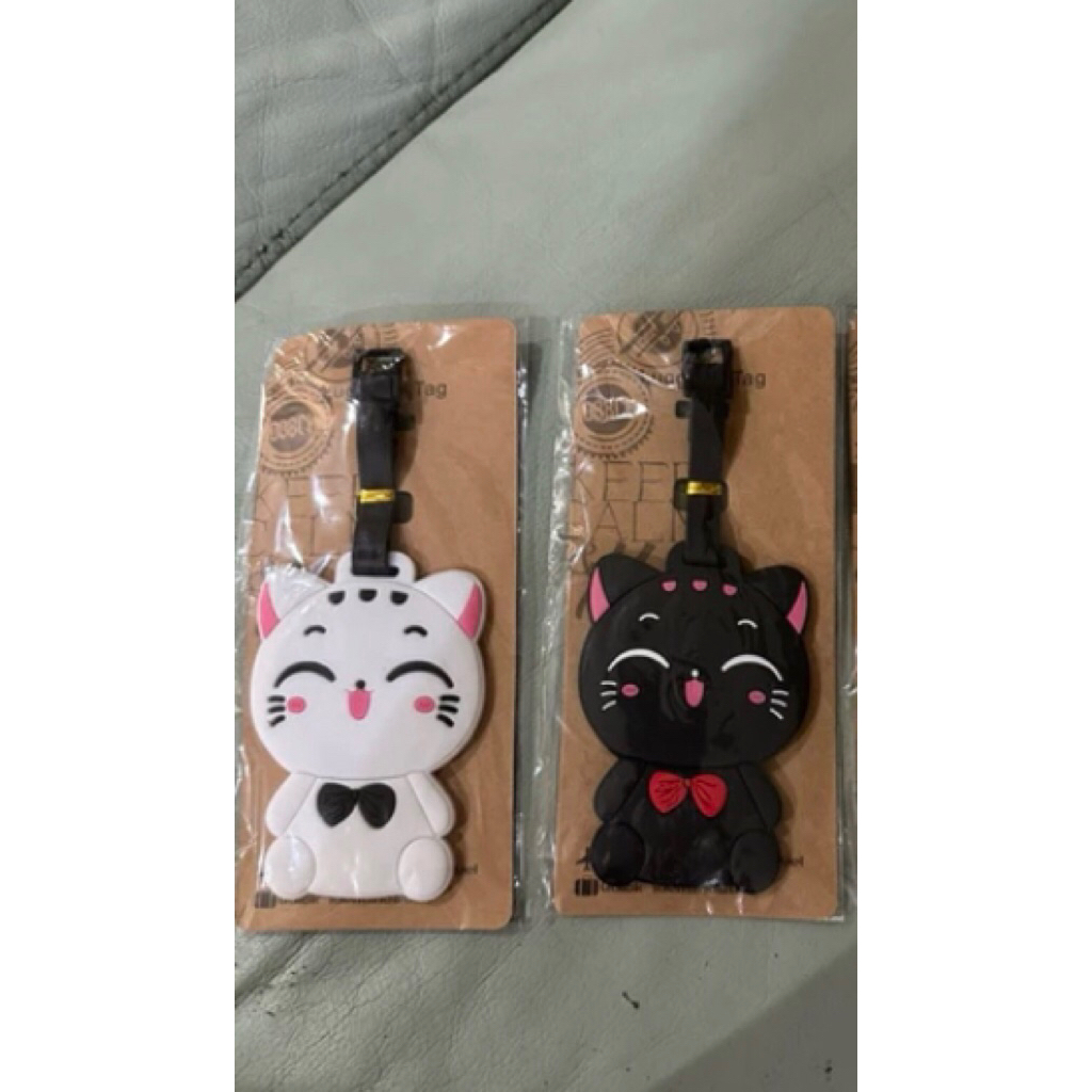 Jual luggage tag/ gantungan koper tas cute cat | Shopee Indonesia