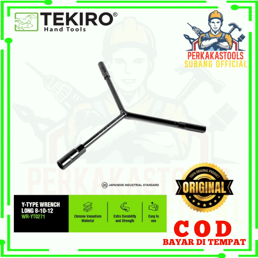 Jual Tekiro Wrench Y-Type long pendek 8-10-12 WR-YT0271Kunci Sok Y ...