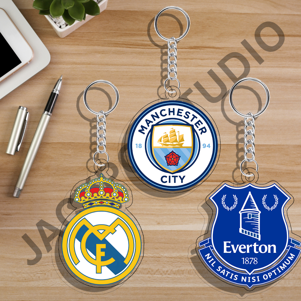 Jual Ganci Logo Klub Sepak Bola | Soccer Club Keychain UV Printed 2 ...