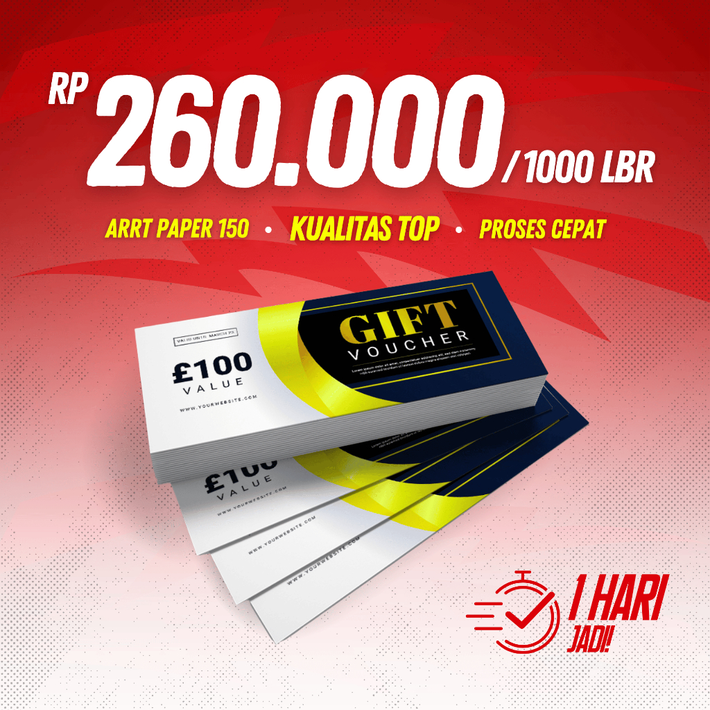 Jual Cetak Voucher 1000 pcs, Cetak Tiket Kupon 1000 pcs, Custom Voucher ...
