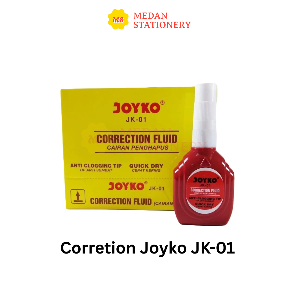 Jual Tip ex Joyko JK-01 Correction Fluid Tipe X Botol Merah | Shopee ...