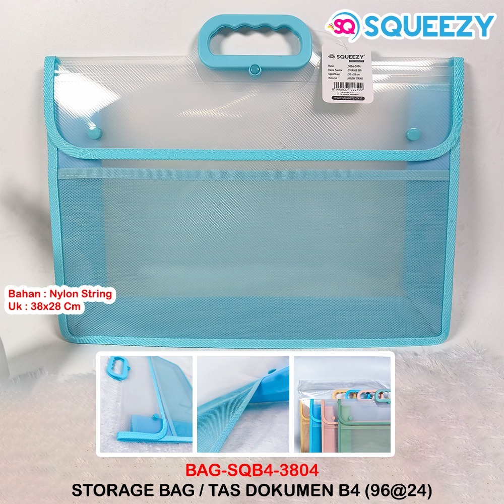 Jual [SQUEEZY] Zipper Bag F4/A4/A5/A6 / Mesh Document Pouch /Tas Jaring ...